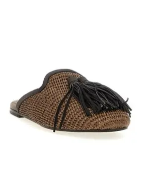 Brunello Cucinelli Embellished Tassel Sabots