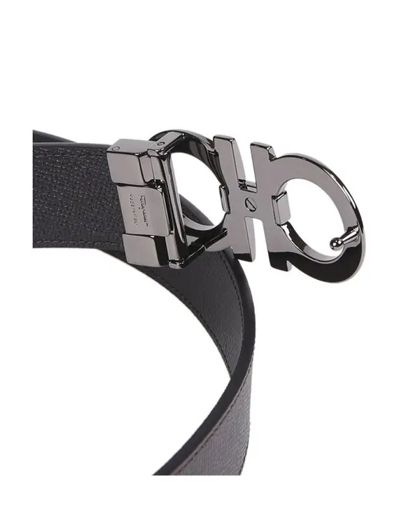 FERRAGAMO Double-sided Logo Belt - Black