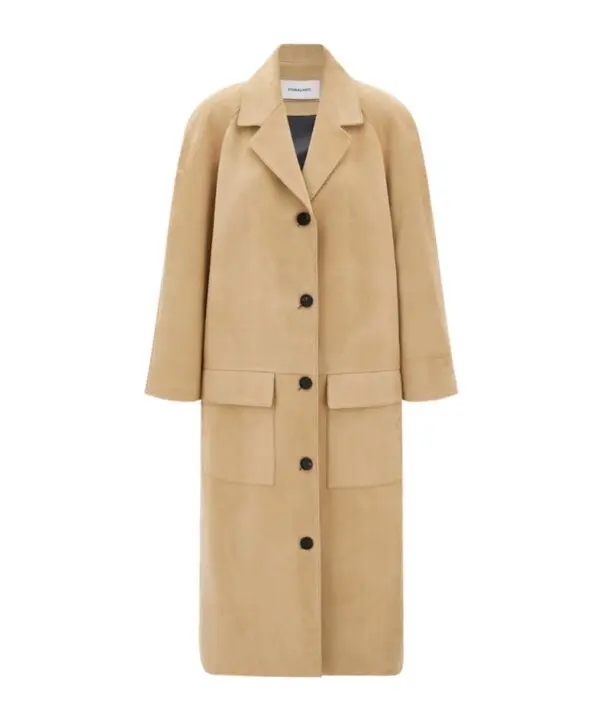 FERRAGAMO Single-breasted Suede Coat
