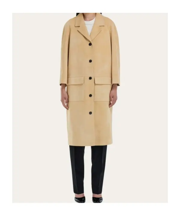 FERRAGAMO Single-breasted Suede Coat