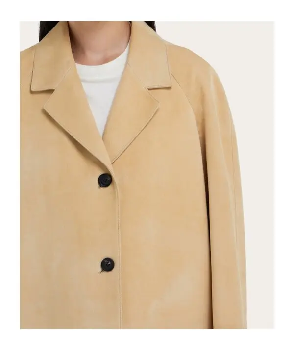 FERRAGAMO Single-breasted Suede Coat