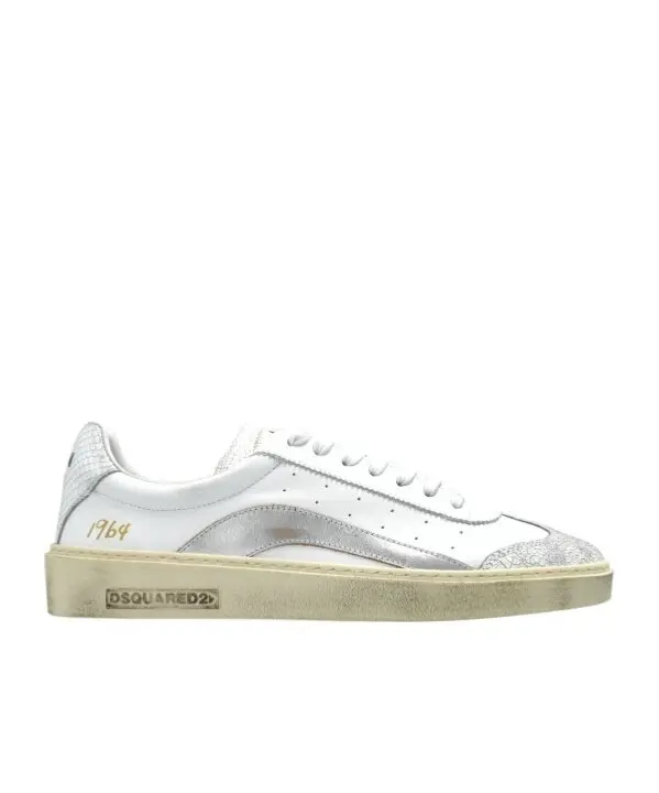 Dsquared2 Distressed Lace-up Sneakers - White