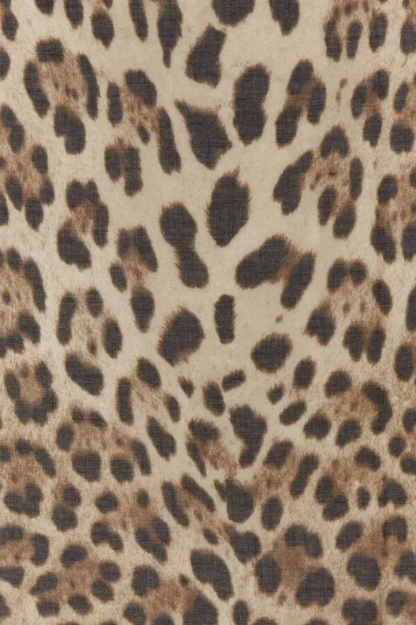 Dolce & Gabbana Dolce Gabbana Leopard-print Frayed Edge Scarf