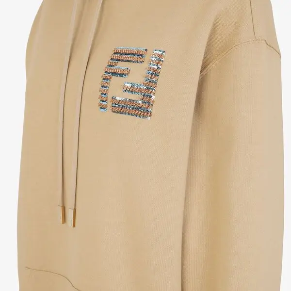 Fendi Sequined Ff Drawstring Hoodie