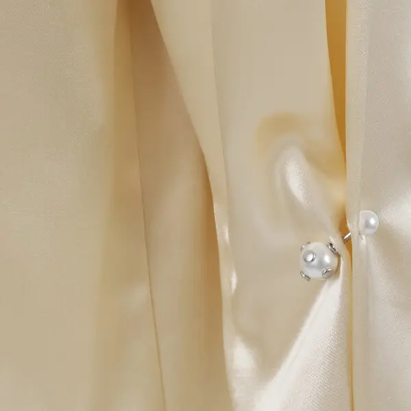 Alberta Ferretti Long Sleeve High Neck Shirt With Bow Detail