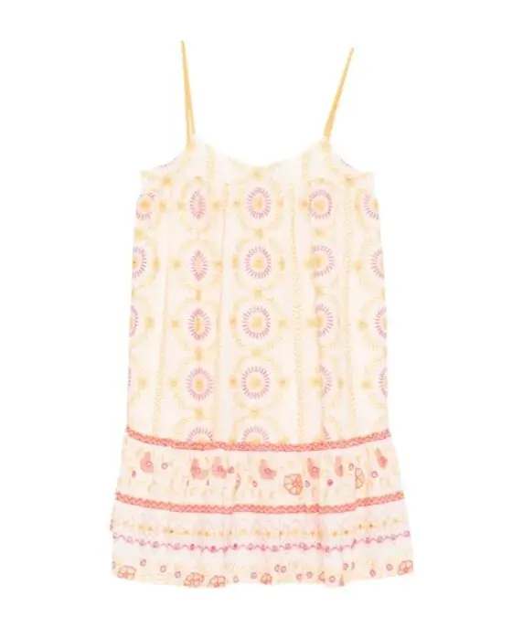 TWINSET Floral Embroidered Mini Dress - Nude