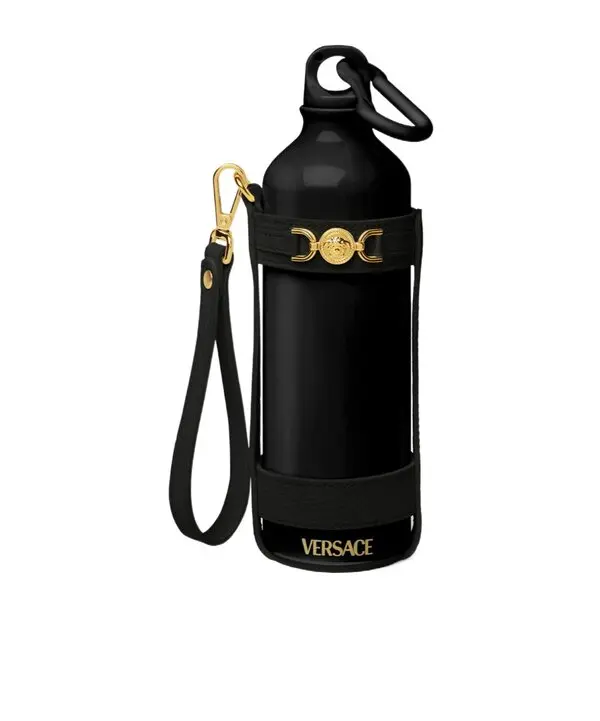 Versace Logo Water Bottle - Black