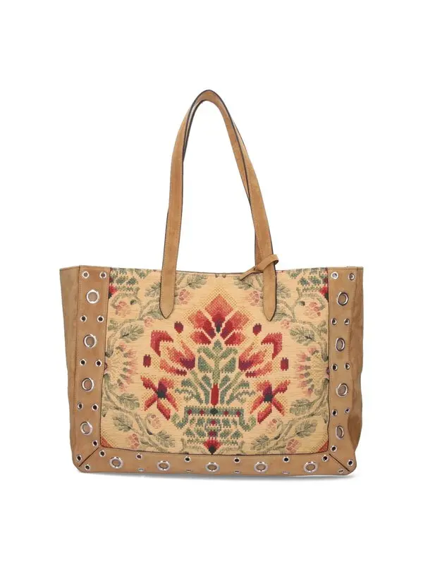 Valentino Garavani Nellcôte Vlogo Signature Top Handle Bag - Nude