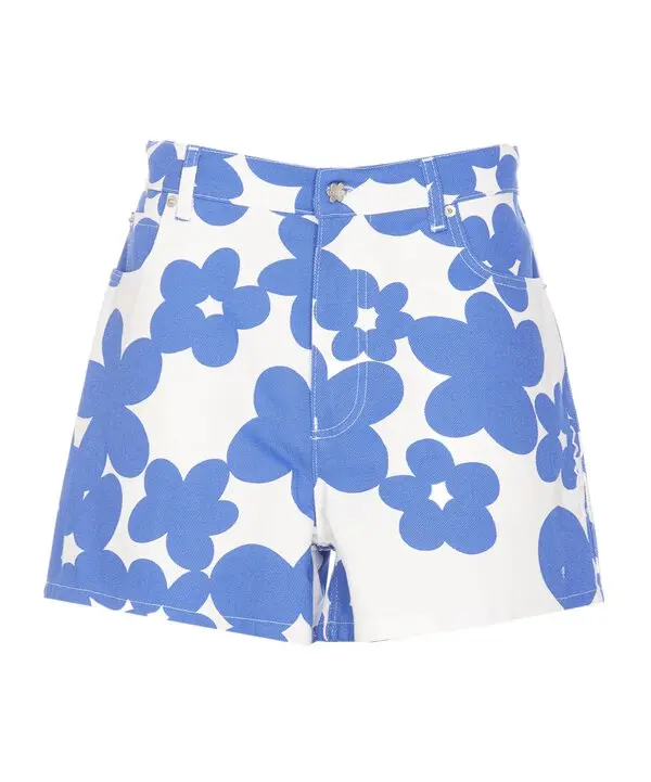 Marni Floral Print Belted Shorts