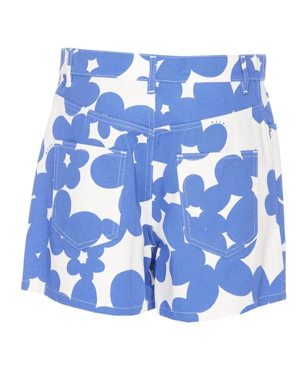 Marni Floral Print Belted Shorts