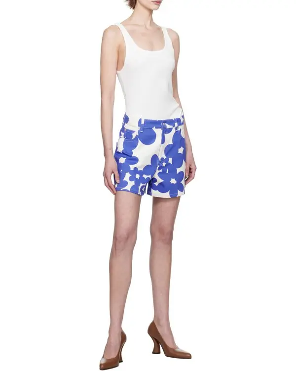 Marni Floral Print Belted Shorts
