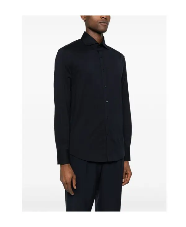 Brunello Cucinelli Spread-collared Buttoned Shirt - Black