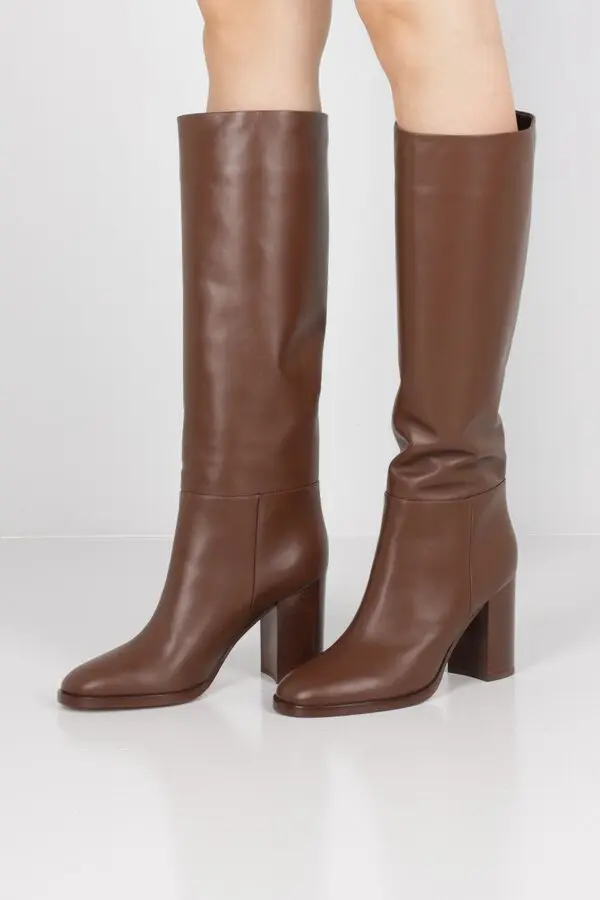 GIANVITO ROSSI Knee High Boots With Block Heel