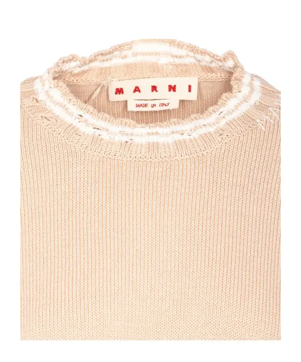 Marni Distressed Crewneck Knitted Jumper