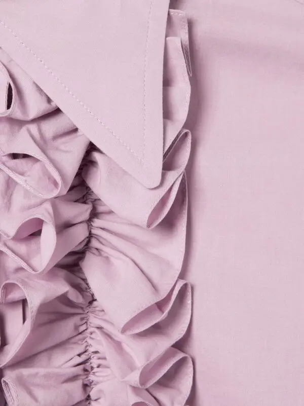 Gucci Cotton Muslin Shirt With Ruffle Trim