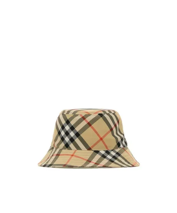 Burberry Checked Bucket Hat - Multicolor