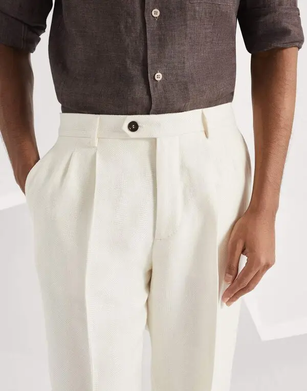 Brunello Cucinelli Pleated Twill Trousers