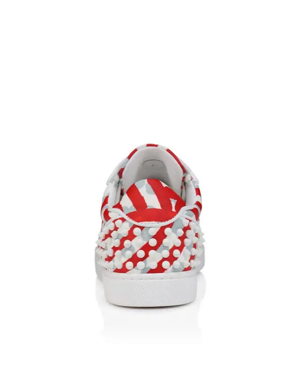 CHRISTIAN LOUBOUTIN Striped Studded Sneakers