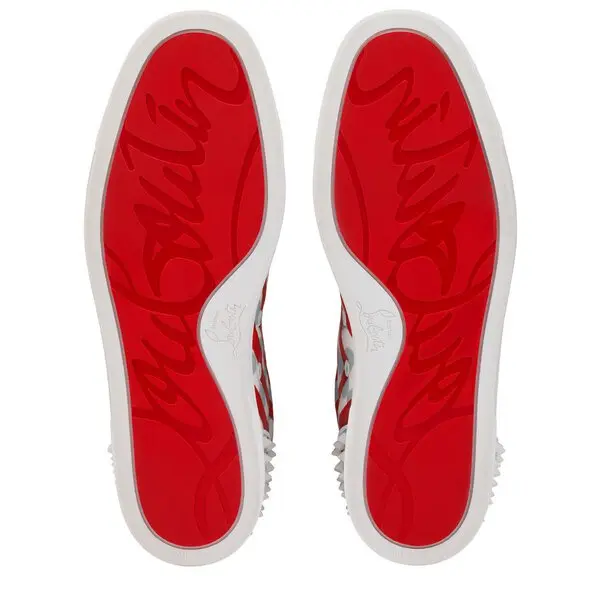 CHRISTIAN LOUBOUTIN Striped Studded Sneakers