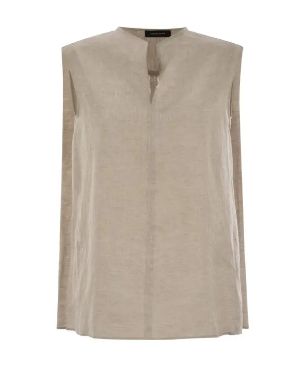 Fabiana Filippi Oversized Sleeveless Top With Draped Back
