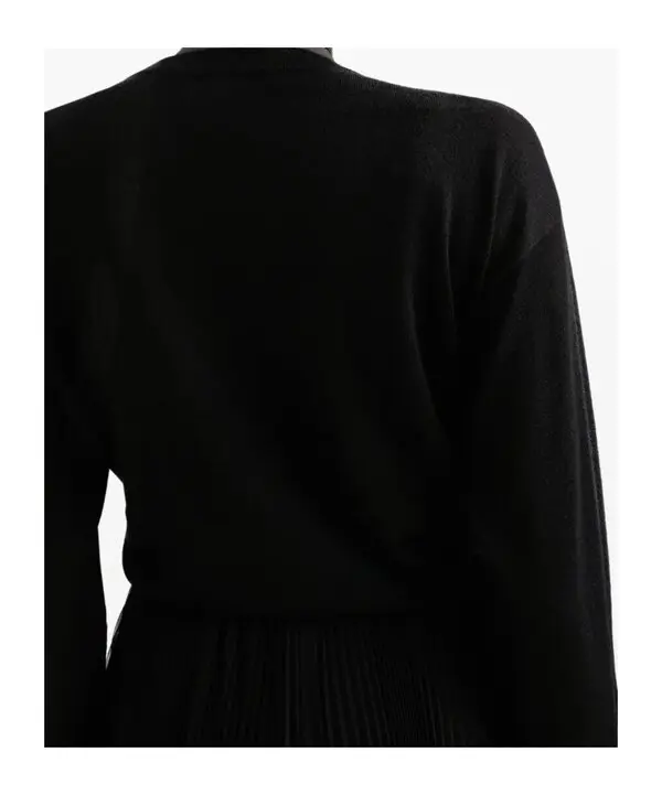 Dolce & Gabbana Long-sleeved Ribbed Knit Cardigan With Tie Fastening - Black