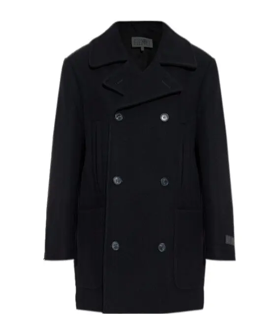 MAISON MARGIELA Double-breasted Coat - Black