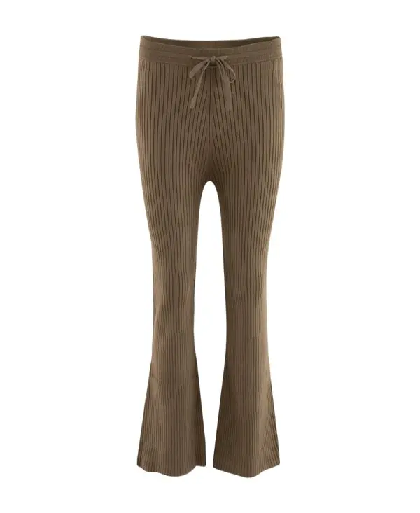 Nanushka Ribbed Knitted Cropped Pants