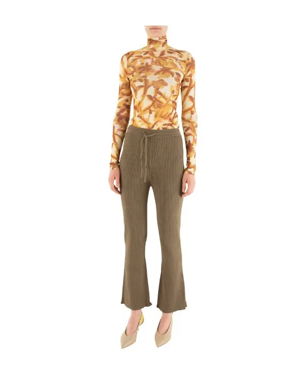 Nanushka Ribbed Knitted Cropped Pants