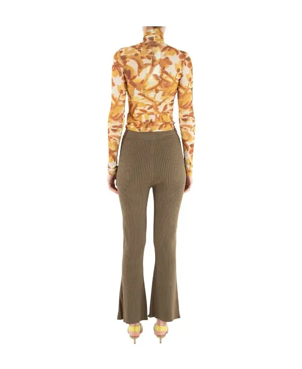 Nanushka Ribbed Knitted Cropped Pants
