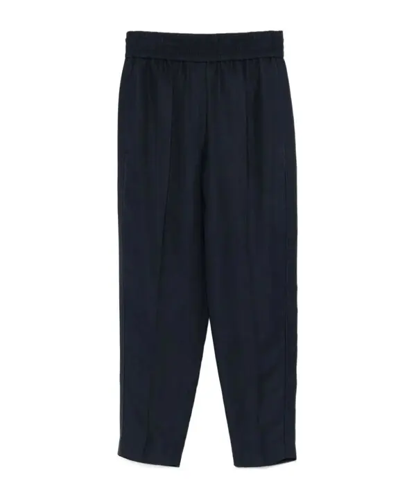 Brunello Cucinelli Elastic Waist Trousers - Navy Blue