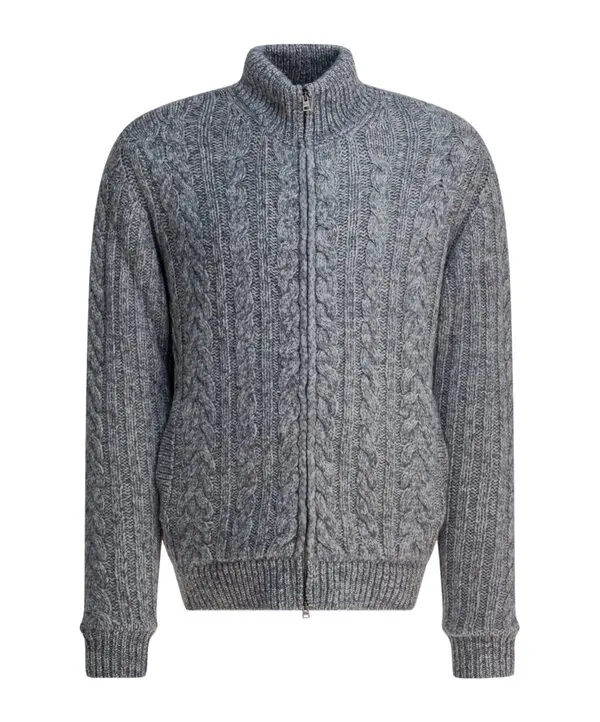 Herno Zip-up High Neck Cropped Sweater