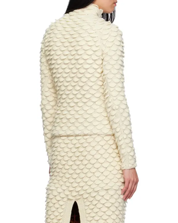 Bottega Veneta High Neck Fish Scale Sweater