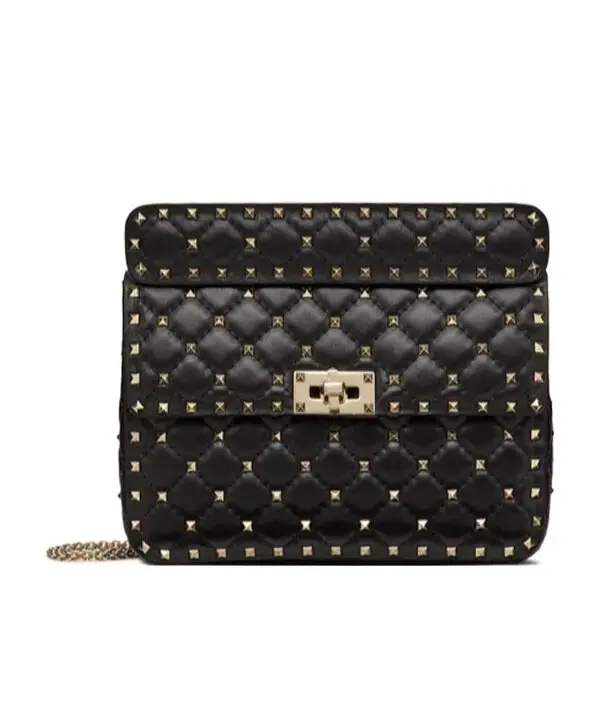 Valentino Garavani Rockstud W Spike Shoulder Bag - Black