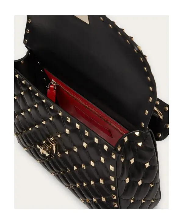 Valentino Garavani Rockstud W Spike Shoulder Bag - Black