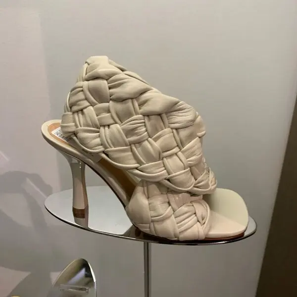 Bottega Veneta Woven Leather High Heel Sandals