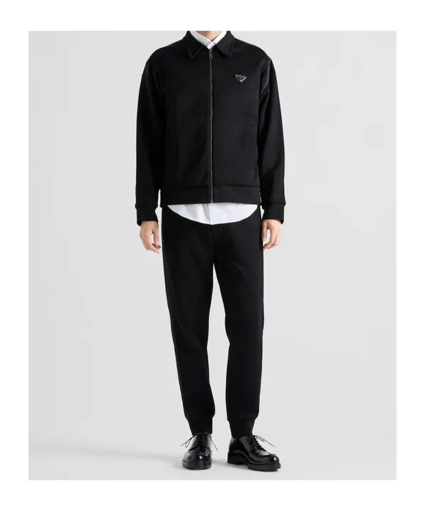 Prada Technical Fleece Trousers With Duchesse Details
