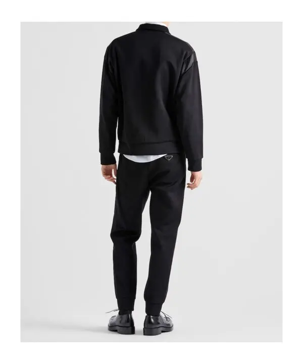 Prada Technical Fleece Trousers With Duchesse Details
