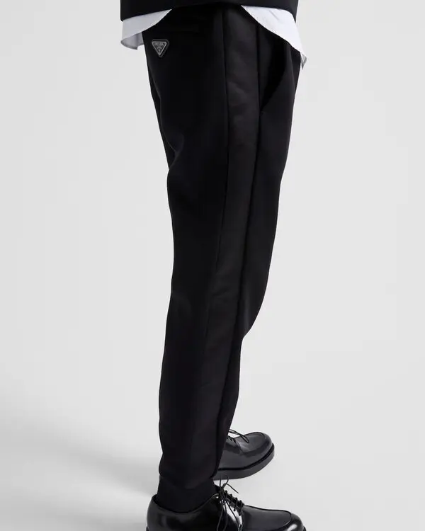 Prada Technical Fleece Trousers With Duchesse Details