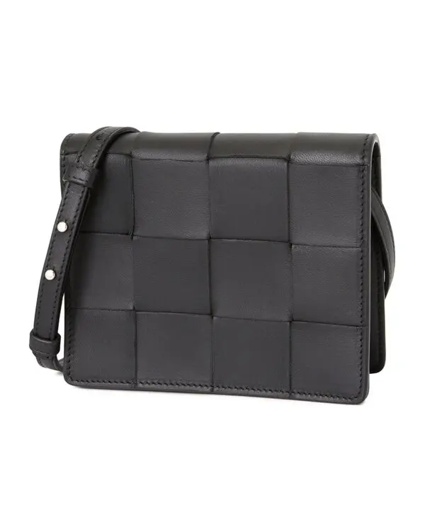 Bottega Veneta Mini Cassette Shoulder Bag - Black