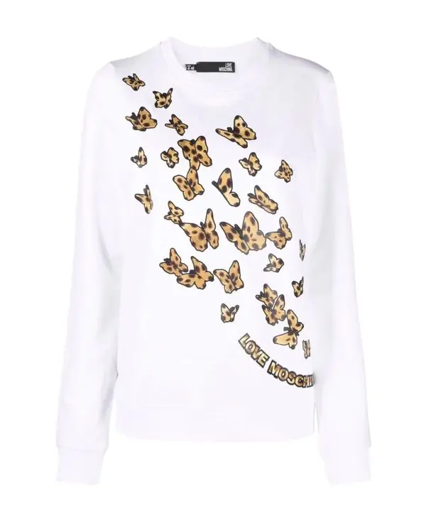 Moschino Butterfly Print T-shirt - White