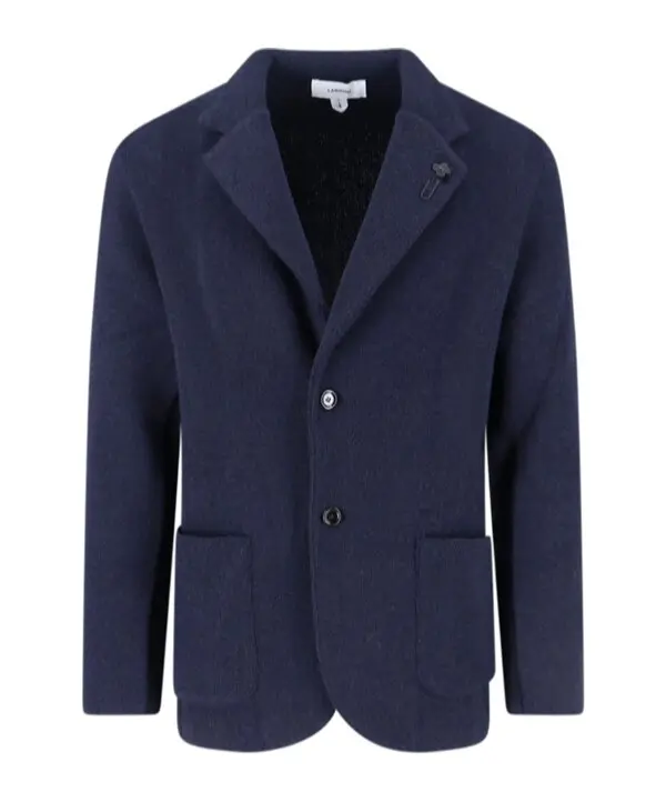 LARDINI Single-breasted Cashmere Blazer - Black