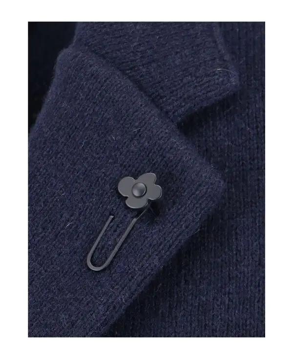 LARDINI Single-breasted Cashmere Blazer - Black