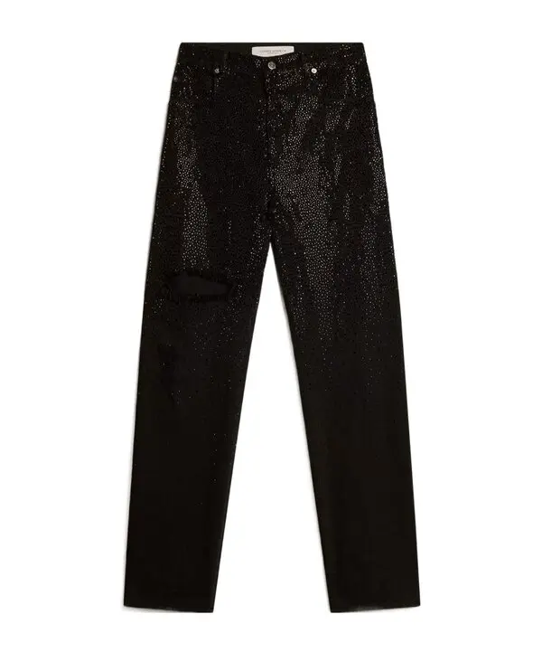 GOLDEN GOOSE Embellished Distressed Trousers