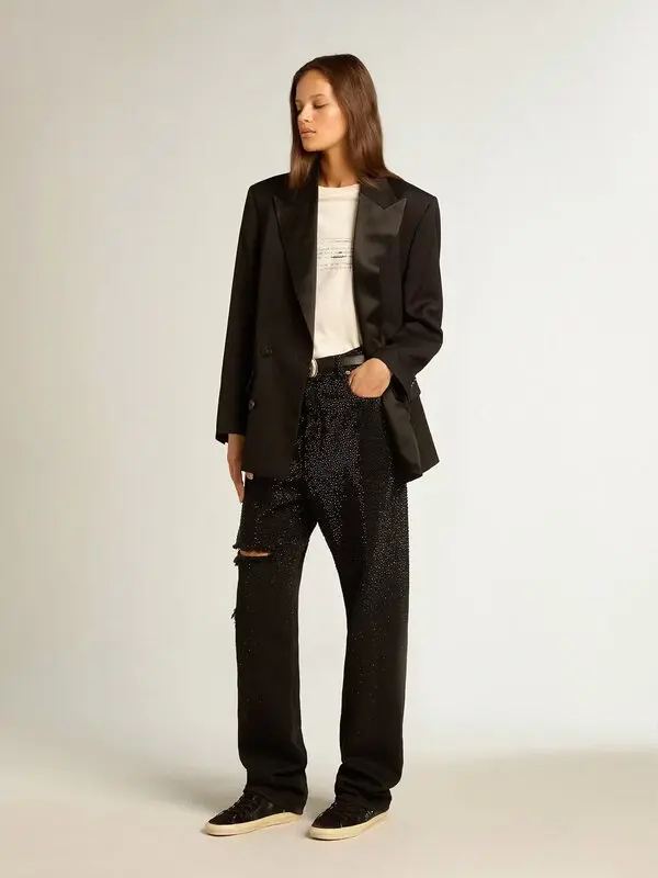 GOLDEN GOOSE Embellished Distressed Trousers