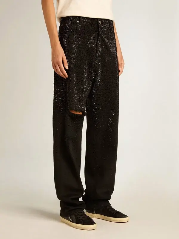 GOLDEN GOOSE Embellished Distressed Trousers
