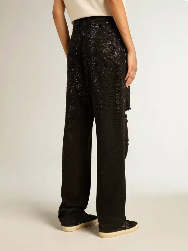 GOLDEN GOOSE Embellished Distressed Trousers