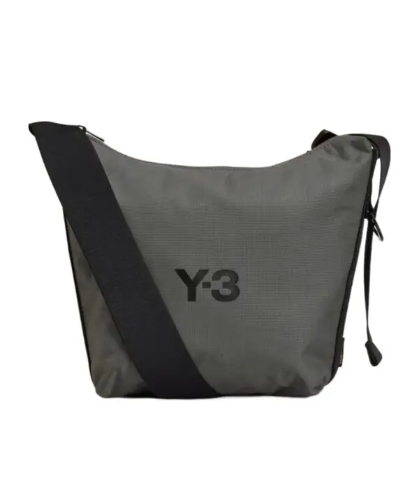 Y3 Buckle-fastening Messenger Bag - Granite