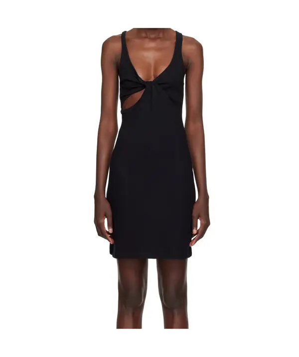 COURREGES Courrèges Ribbed Twist Cut-out Mini Dress