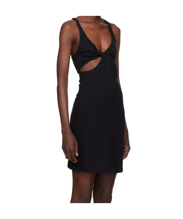 COURREGES Courrèges Ribbed Twist Cut-out Mini Dress