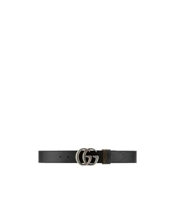 Gucci Gg Marmont Reversible Leather Belt - Black